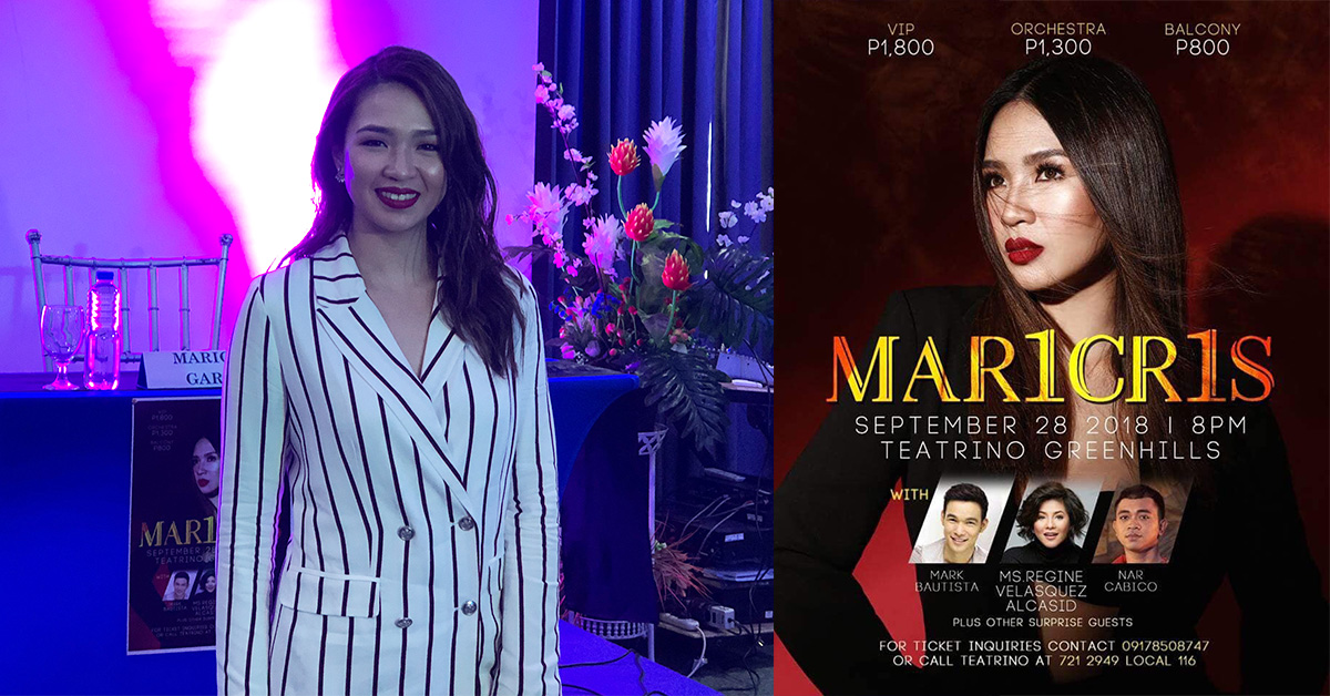 Maricris Garcia to Tell Her Journey thru Songs in MAR1CR1S Concert ...