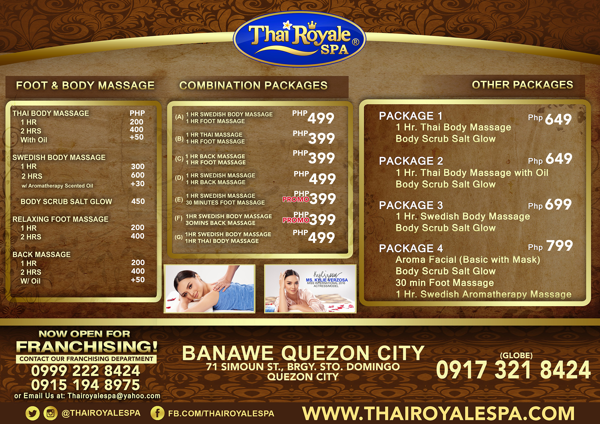 Have a Relaxing Time at the Newest Thai Royale Spa in Banawe, Quezon ...