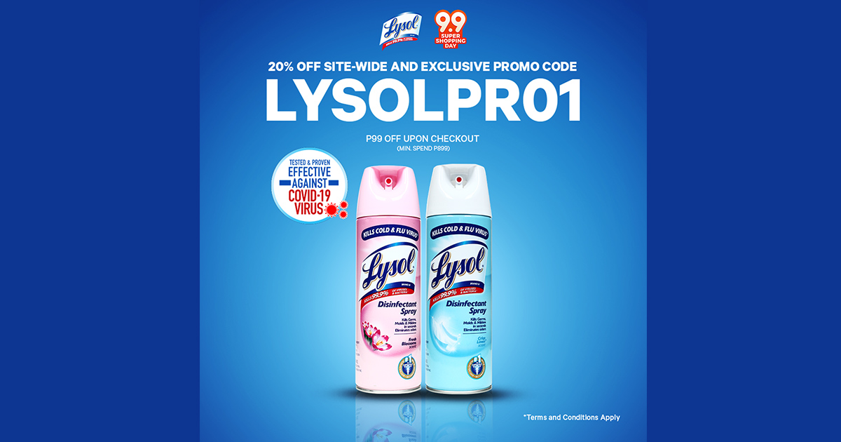 Get Lysol Disinfectant Spray at up to 20% and 30% off in Shopee’s 9.9 ...