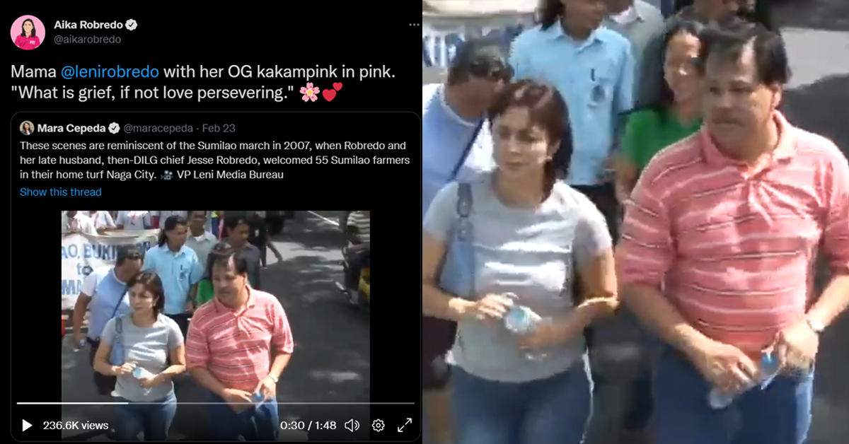 VP daughter Aika Robredo shares video of OG “kakampink,” father Jesse ...