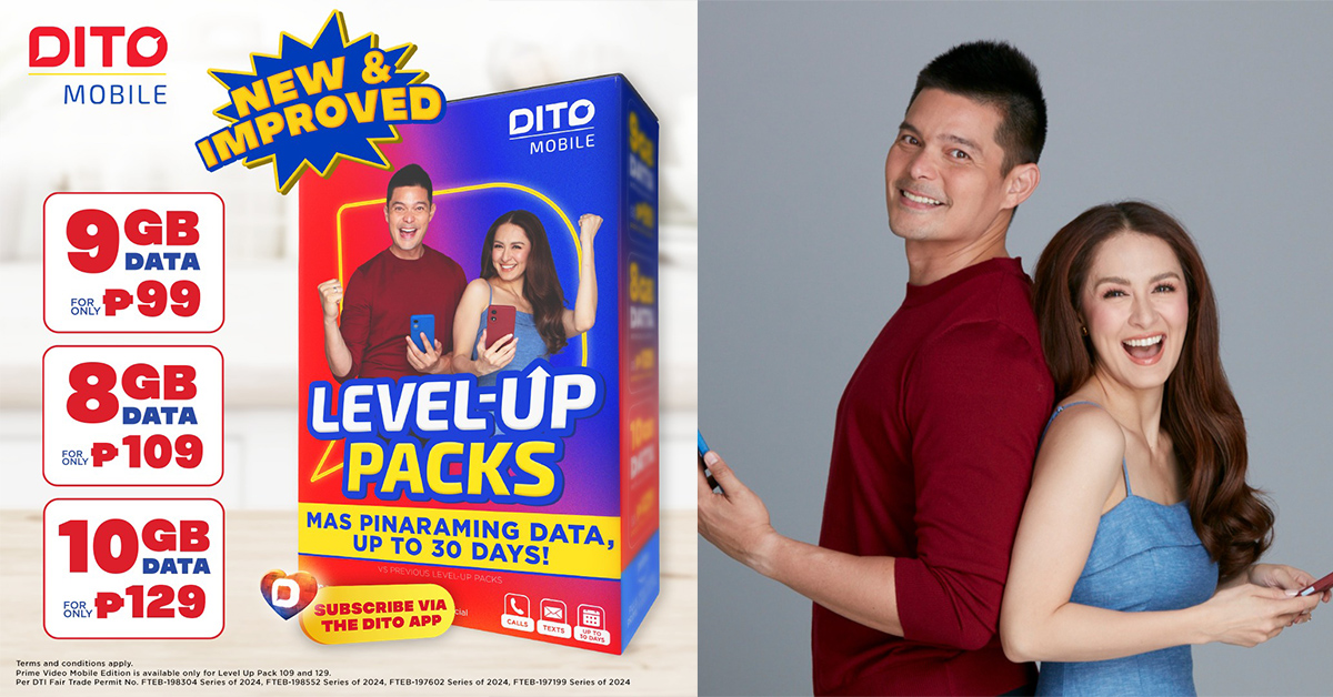 Enjoy the newest and even more powerful DITO Level-Up Packs – HYPE MANIA